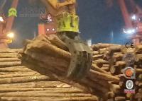 China Double Linkage Rotating Hydraulic Log Grapple 1800mm Jaw Opening For CAT 336 Excavator for sale