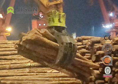China Double Linkage Rotating Hydraulic Log Grapple 1800mm Jaw Opening For CAT 336 Excavator for sale