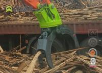 China Double Linkage Rotating Hydraulic Log Grapple 1800mm Jaw Opening For CAT 336 Excavator for sale