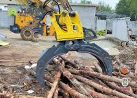 China Double Linkage Rotating Hydraulic Log Grapple 1800mm Jaw Opening For CAT 336 Excavator for sale