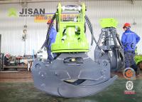 China 360 Degree Rotating Hydraulic Log Grapple 45 Ton Compacting Force For 20-30 Ton Excavator for sale