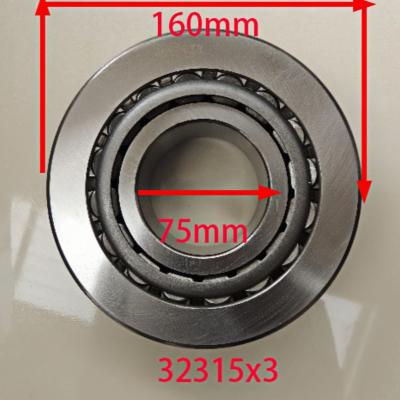 China 32315X3 Tapered Roller Bearing Inner Diameter 75mm Outer Diameter 160mm for sale