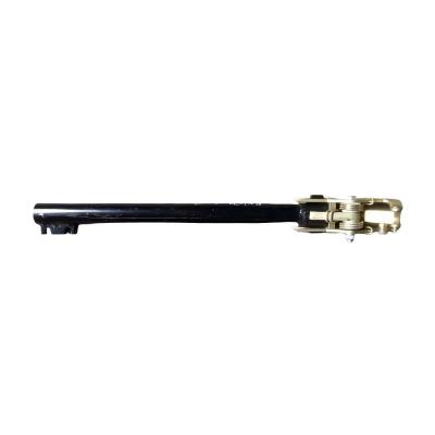 China Adjustable Length Cab Control Pull Rod DZ95259240331 Black Painted Telescopic Hard Linkage With Galvanized Hinge Bracket For Heavy Truck for sale