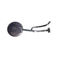 China Truck Front Wide-Angle Convex Mirror DZ13241770940 Black Painted Curved Steel Bracket Cab Front Observation Mirror for sale