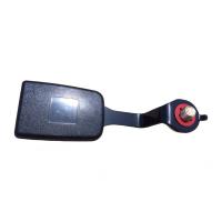 China Wear proof plastic seat belt buckle assembly HT941873-02E with integrated fixed metal connecting arm for sale
