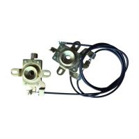 China DZ14251110080 Truck Front Mask Lock Base Assembly With Flexible Pull Wire Cable Galvanized Anti Rust Hood Latch Mechanism For Direct Original Replacement for sale