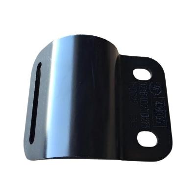 China Heavy Truck Fastening Clip Plate DZ1640230213 Black Painted Steel Fixing Bracket With Adjustable Hole For Shacman Truck Body Wiring Pipeline Repair Parts for sale