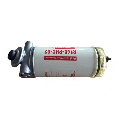 China DZ91189550128 R160-PHC-02 Fuel Water Separator Filter Assembly With Aluminum Base Transparent Water Cup Hand Priming Pump Fit For Shacman Heavy Truck Diesel Fuel Filtration Replacement Spare Parts for sale