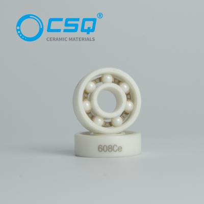 China 608 Zirconia Ceramic Bearing 8x22x7mm ZrO2 Races PEEK Cage ABEC3 for sale