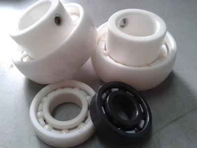China ZrO2 UC205 Ceramic Insert  Ball Bearing PTFE Cage With Adapting Thread In Conveyor Systems for sale