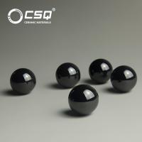 China Pressureless Sintered Silicon Carbide Ball SSiC Ceramic Ball Corrosion Resistant with 1650°C Max Temperature for Bearings for sale