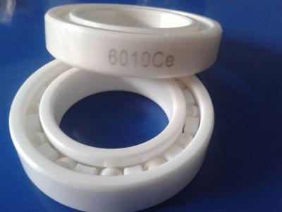 China 6010 Full Zirconia Ceramic Bearing with PTFE Cage 50mm Inner Diameter High Precision for Extreme Conditions for sale