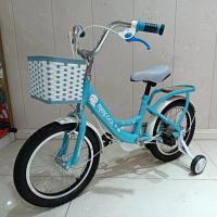 China High Carbon Steel Frame 14 Inch Kids Bike With Smooth Edges Blue Color for sale
