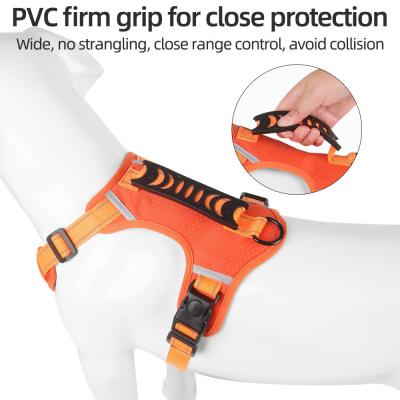 China Breathable Large Dog Harness Professional Dog Vest Harness With Dog Traction Rope for sale