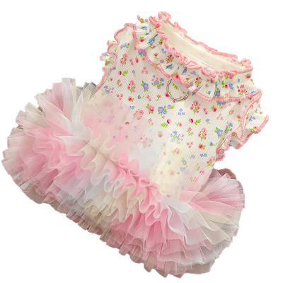 China Summer Small Dog Party Costume Rainbow Machine Washable Dog Tutu Skirt for sale