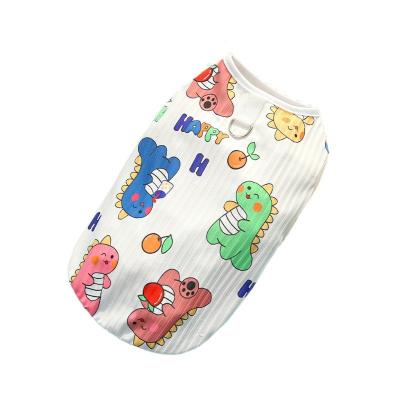 China Ice Silk Dog Summer Vest Machine Washable XS-8XL With Printed Pattern for sale