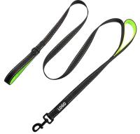 China Durable Double Handle Dog Leash Reflective Pet Leash Customized Pet Leash For Large Dog for sale
