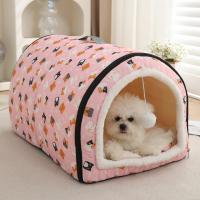 China Waterproof Dog Cave Bed Indoor All Seasons Universal Warm Pet Nest With Villa Mattress for sale