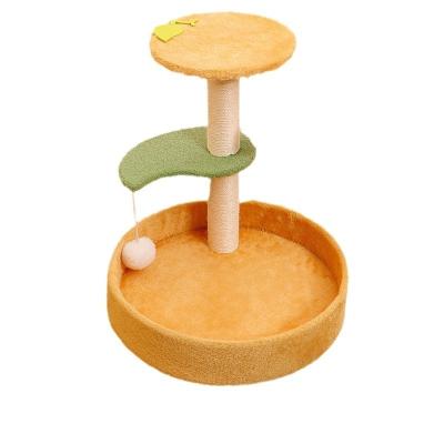 China Warm Winter Cat Bed Sisal Scratching Board Lint Free Vertical Cat Climbing Frame for sale