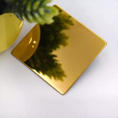 China AISI 201 Stainless Steel Sheet Plate Gold Mirror Decorative 1500mm for sale