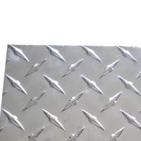 China Checkered Embossing Aluminum Plate H12 3105 5052 Diamond Sheet Alloy For Boat Lift for sale