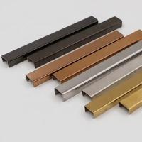 China Polished Stainless Steel Tile Trim Profile Decoration U Shaped 0.28mm 0.25mm for sale