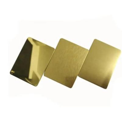 China Cold Rolled Stainless Steel Sheet Ss 304 304L 316 316L Golden Rose Gold Mirror Ss Color for sale