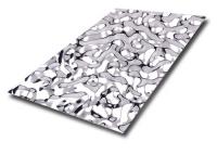 China 0.8mm Water Ripple Stamped 304 Stainless Plate Surface Finish Mirrored For Hotel Decoration for sale