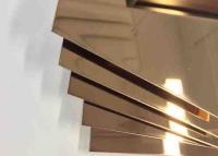 China Etching Mirror Gold Finish 1219mm Sus 201 Stainless Steel for sale