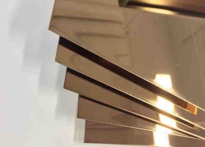 China Etching Mirror Gold Finish 1219mm Sus 201 Stainless Steel for sale