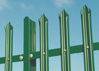 China Triple Point Garden Galvanized Palisade Fencing W Pale 65mm for sale
