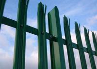 China Pvc Coated Angle Bar Steel Palisade Fencing 1.8*2.4m D Pale For Residential for sale