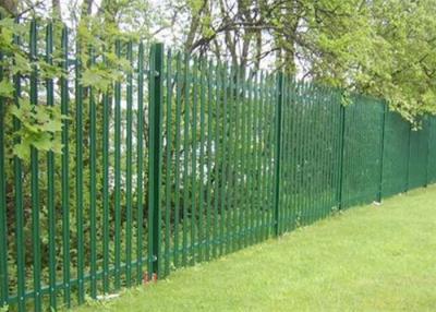 China Pvc Coated Steel Palisade Fencing W Type Pale Euro 6 X 8 Feet For Schools for sale