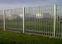 China Pvc Coated Steel Palisade Fencing W Type Pale Euro 6 X 8 Feet For Schools for sale