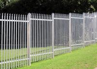 China Pvc Coated Angle Bar Steel Palisade Fencing 1.8*2.4m D Pale For Residential for sale