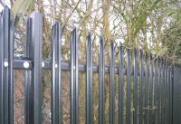 China Tubular Security Palisade Fencing Electric Welded Steel Flat Bar For Railway Line for sale