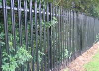 China Powder Coated Tubular Steel Fencing Palisade Steel Picket Fence 65*2.0mm for sale