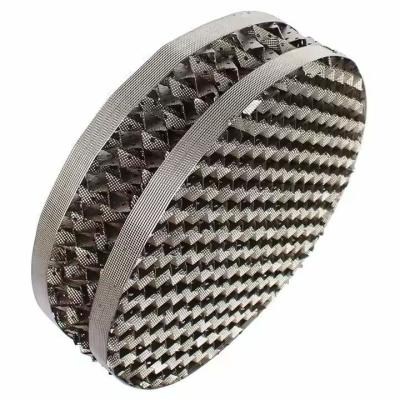 China SS 316L Chemical Column Tower Packing Wire Gauze Corrugated Structured Packing for sale