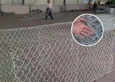 China Galfan Stone Cage For Rockfall Protection  4*1*1m 100*120mm for sale