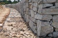 China Low Carbon Steel HDG Gabion Baskets 100*120mm For Boudary Line for sale