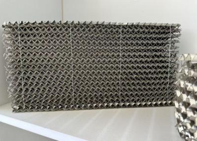 China Silver Metal Structured Packing Low Pressure Drop For Distillation Towers for sale