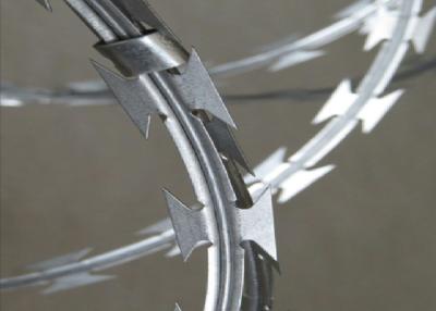 China High Tensile Razor Barbed Wire 8cm Spacing 0.5mm Thickness for sale