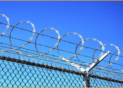 China BTO-28 Razor Barbed Wire 450mm Coil Diameter with 100g Zinc Coating for Perimeter Security Fencing for sale