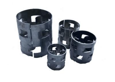 China Carbon Steel Metal Pall Ring Packing 16-90mm Custom Sizes for Gas Absorption Columns with 95-97% Free Volume for sale