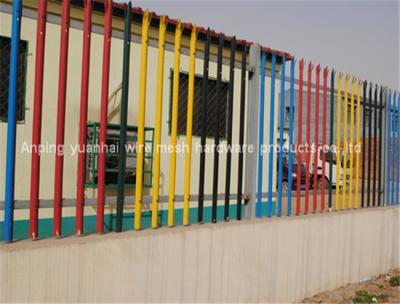 China PVC Coated Steel Palisade Fencing 3.2m Height with 13 Gauge Pales and Anti-Vandal Security Features for sale