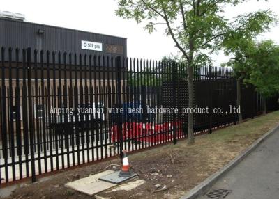 China Bolt Down Welded Steel Palisade Fencing 8-12ft Height with 13 Gauge Pales and Anti-Vandal Security Features for sale