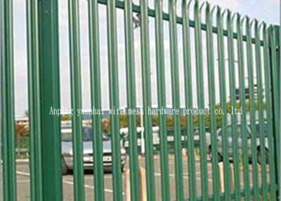 China Hot Dipped Galvanized Steel Palisade Security Fence 8-12ft Height with 13 Gauge Pales and Anti-Vandal Fittings for sale
