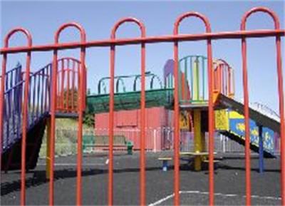 China Playground Decorative Steel Palisade Fencing Bow / Roll Top European Standards for sale