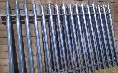 China Welding Firmly Galvanised Metal Palisade Fence , Palisade Fence Pales for sale
