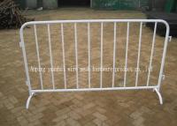 China Portable Fixed Leg Metal Crowd Control Barriers 1100×2250mm Hot-Dipped Galvanized Security Fencing for sale